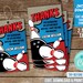 Bowling Birthday Thank You Tags for Boys, Bowling Party Favor Tags ...