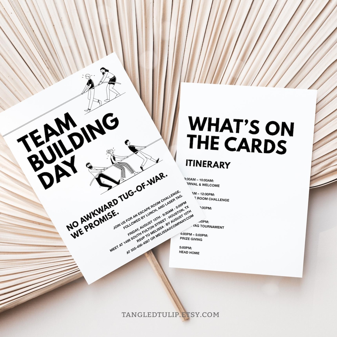 Editable Team Building Invitation, Company Team Building Day Invite ...