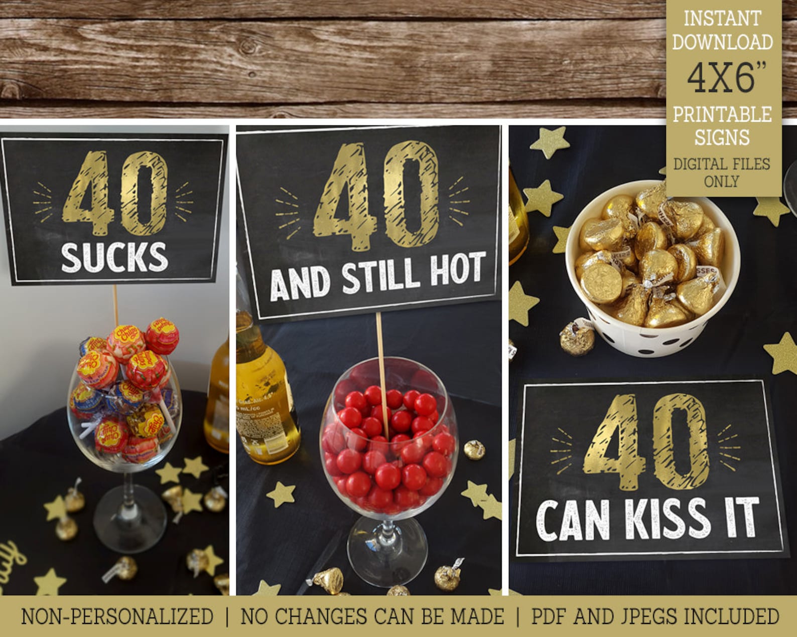 40th Birthday Signs 40 Sucks 40 Rocks 40 Can Kiss It - Etsy New Zealand