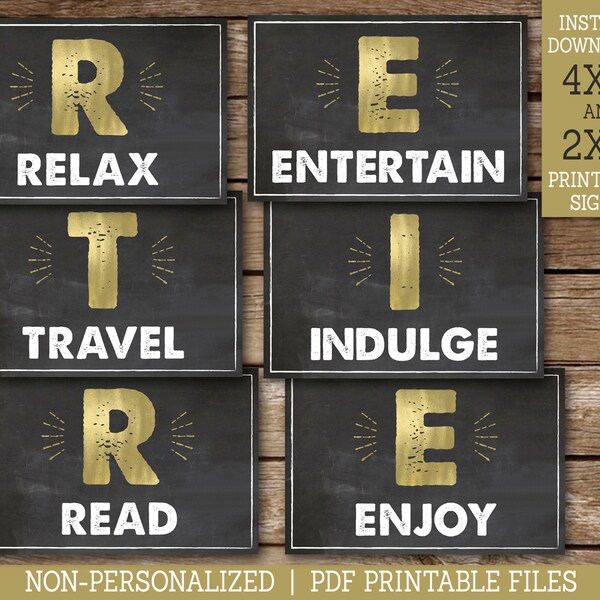 Retirement Signs - Etsy