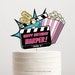 Movie Theme Cake Topper, Custom Cake Topper Girl, Movie Party Printable ...