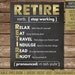Retirement Party Sign | Relax Eat Travel Retire Decoration | Printable ...