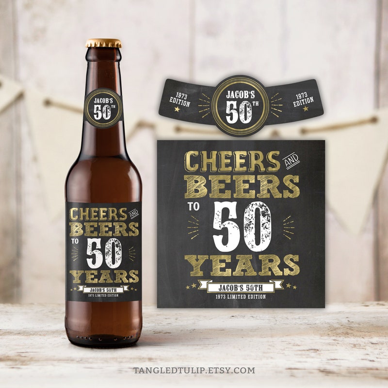 50th Birthday Labels - Etsy
