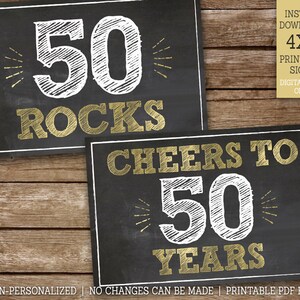 50th Birthday Signs: 50 Sucks, 50 Rocks, 50 Blows, 50 Can Kiss It ...