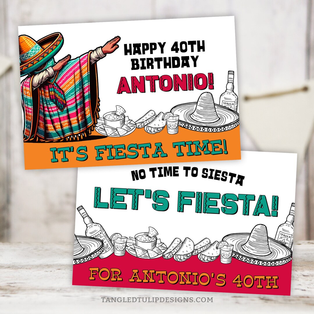 Editable Mexican Fiesta Centerpiece Signs, Fiesta Food Label Signs ...