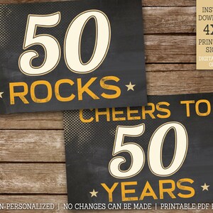 50 Sucks, 50 Blows, 50 Rocks, Kiss Your 40's Goodbye, Cheers to 50 ...