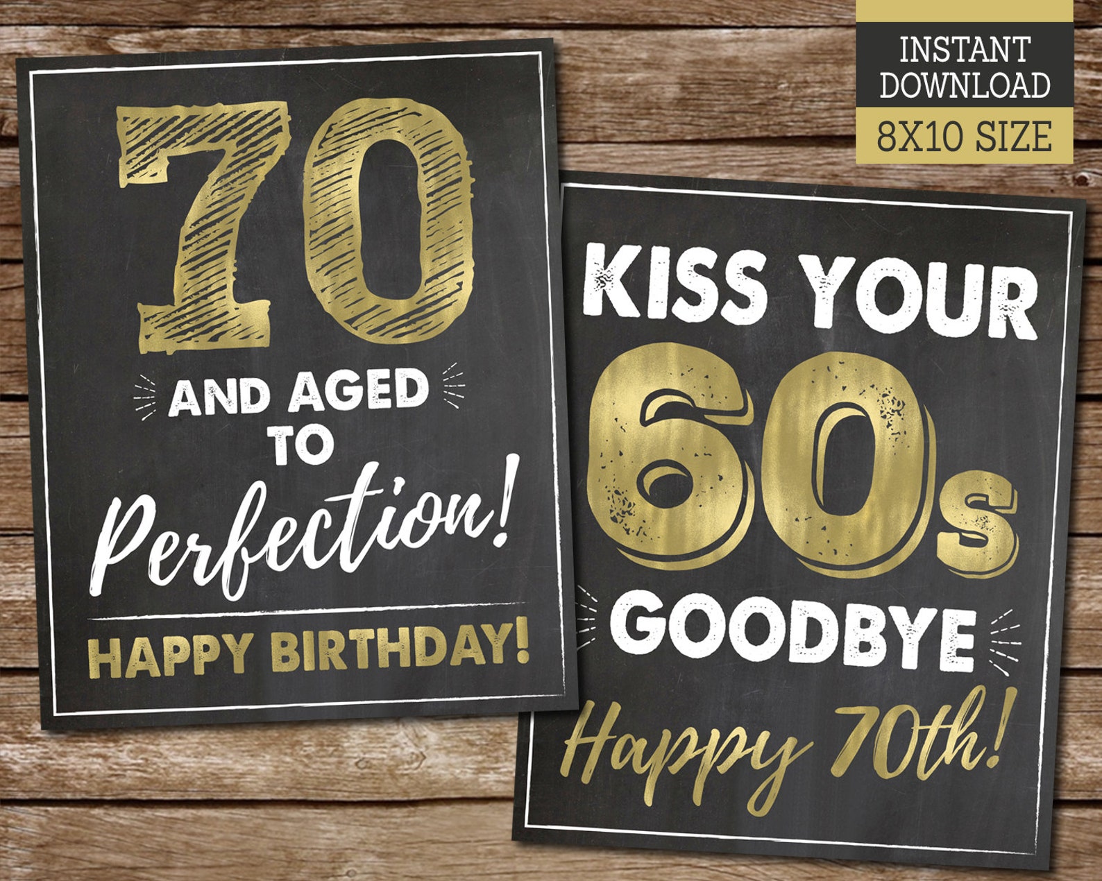 Kiss Your 60s Goodbye 70 Aged to Perfection Happy 70th - Etsy