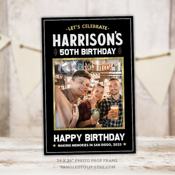 50th Birthday Photo Frame - Etsy