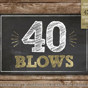 40th Birthday Signs | 40 Sucks 40 Rocks Funny Party Decor | Gold ...
