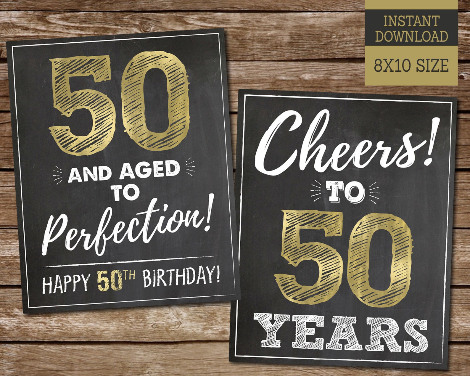 50 Aged to Perfection Man Myth Legend is 50 PRINTABLE Signs - Etsy
