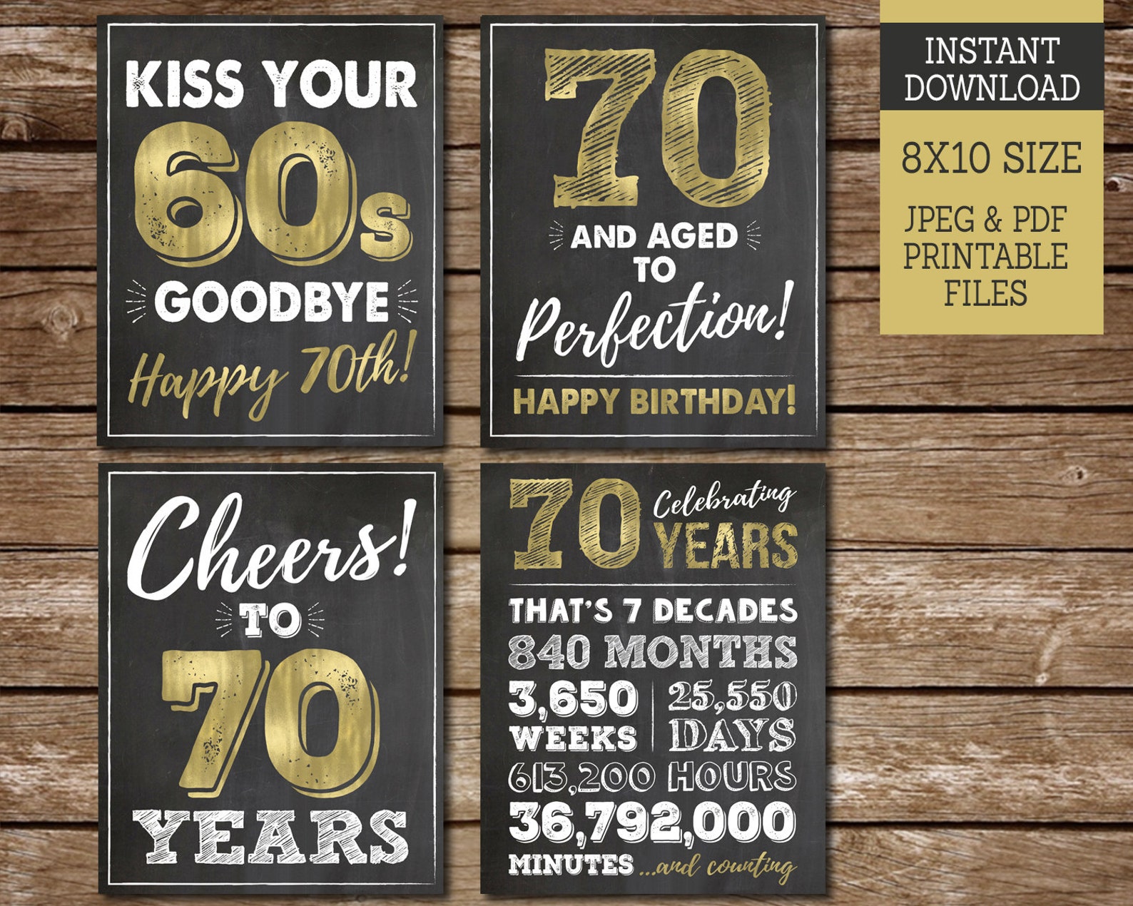 Kiss Your 60s Goodbye 70 Aged to Perfection Happy 70th - Etsy