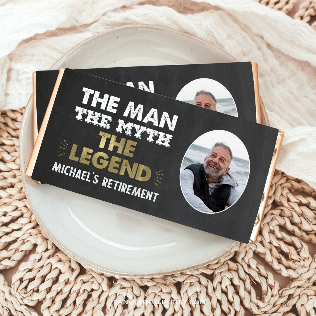 Legend Retirement Candy Bar Wrapper | Man Myth Legend Retirement Party ...