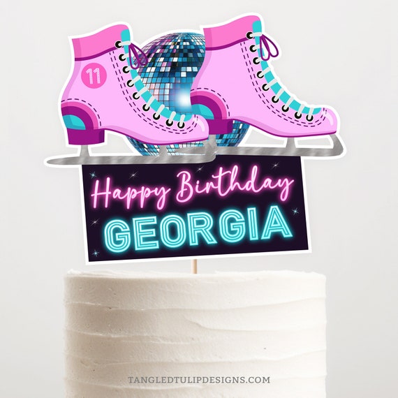 Ice Skate Template For A Cake Ice Skating Personalised Edible Icing