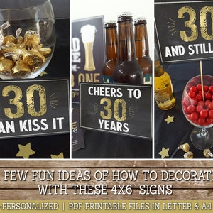 30th Birthday Signs for 30th Birthday Decorations, 30 Sucks, 30 Rocks ...
