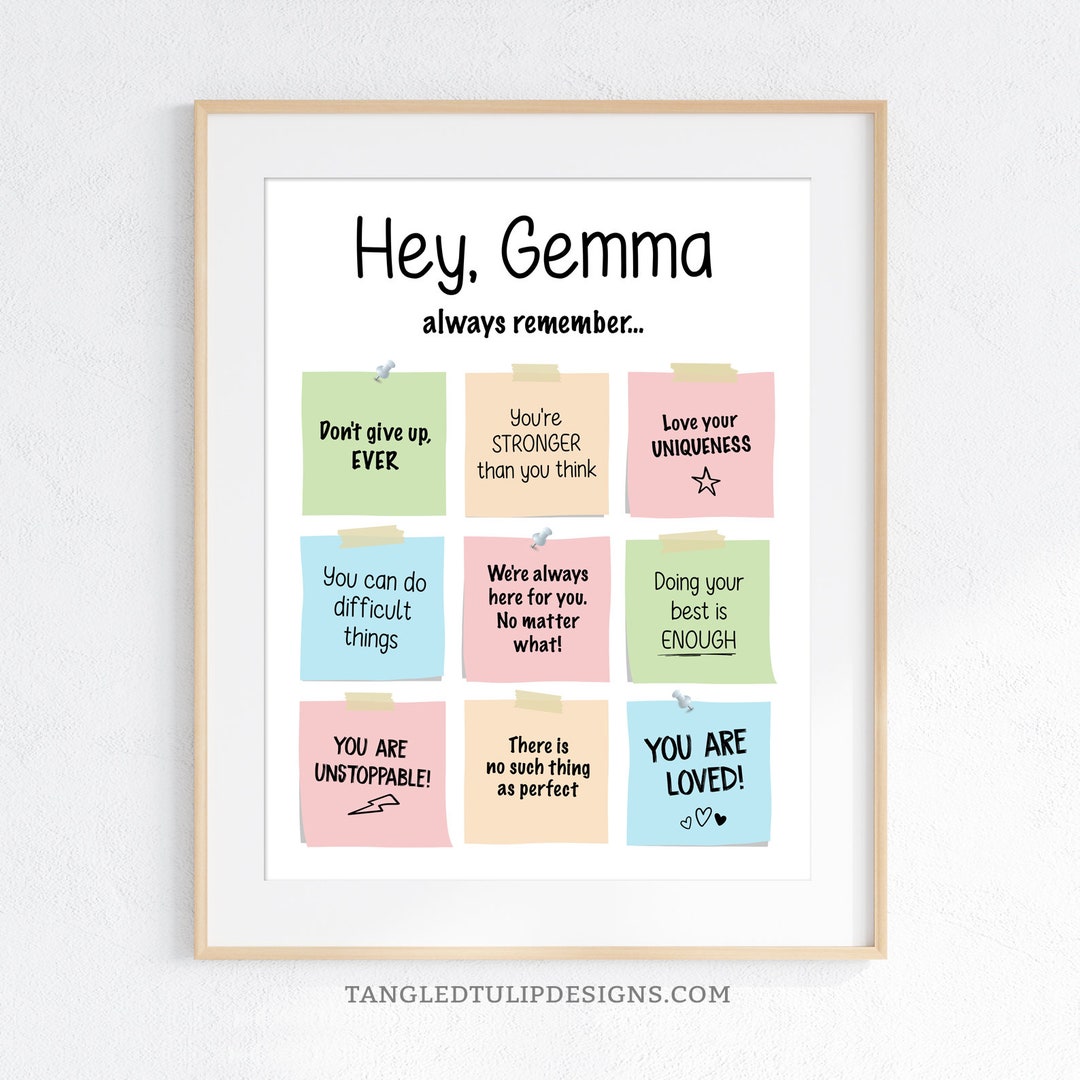 EDITABLE Affirmations for Teens or Tweens, Personalize Notes of ...