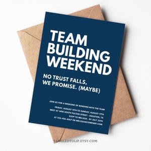 Team Building Invitation, Editable Company Team Building Weekend Invite ...