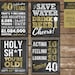 40th Birthday Sign Pack, 40th Birthday PRINTABLE Signs, Cheers to 40 ...