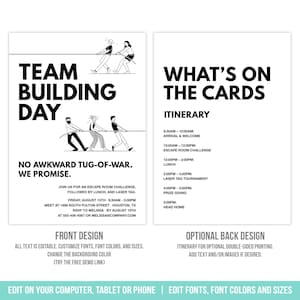 Editable Team Building Invitation, Company Team Building Day Invite ...