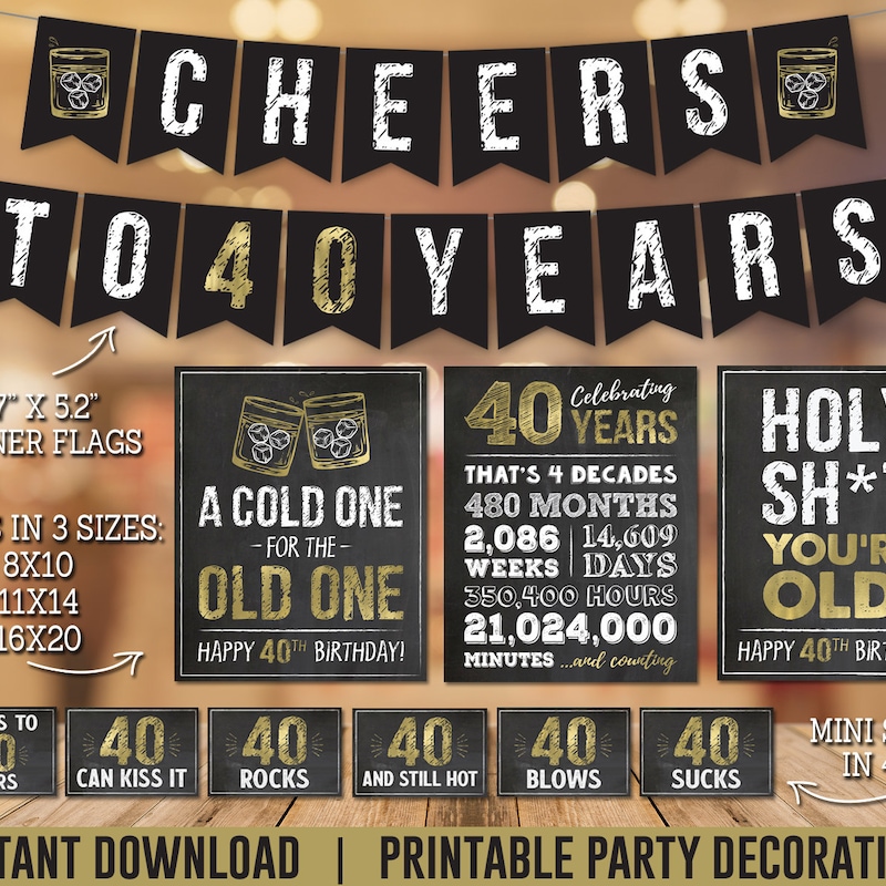 40th Birthday Decorations - Etsy