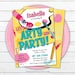 Editable Art Birthday Invitation Girl Arty and Party Invite - Etsy