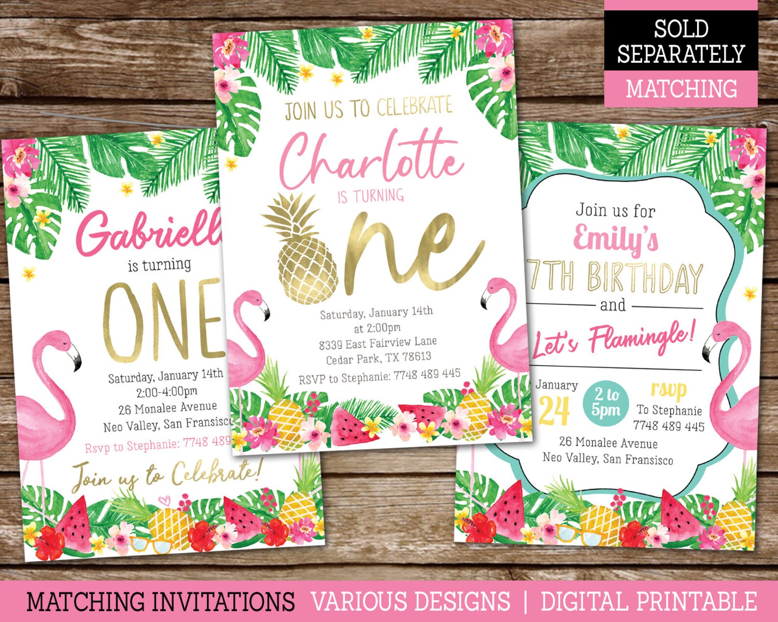 Tropical Happy Birthday Banner DIY Bunting for Tropical | Etsy