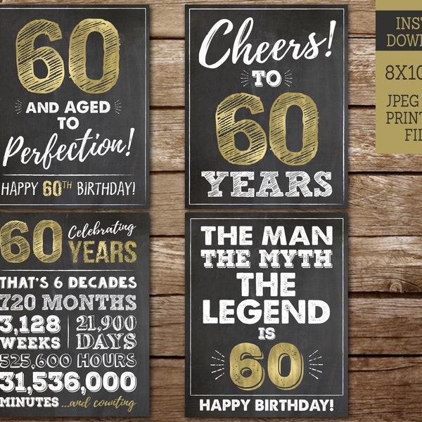 60er geburtstag schild - Etsy.de