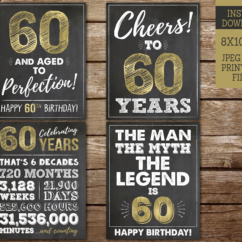 60er geburtstag schild - Etsy.de