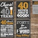 40th Birthday Sign Pack, 40th Birthday PRINTABLE Signs, Cheers to 40 ...