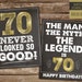 70th Birthday Sign Pack, 70th Birthday Decorations PRINTABLE, 70 Never ...