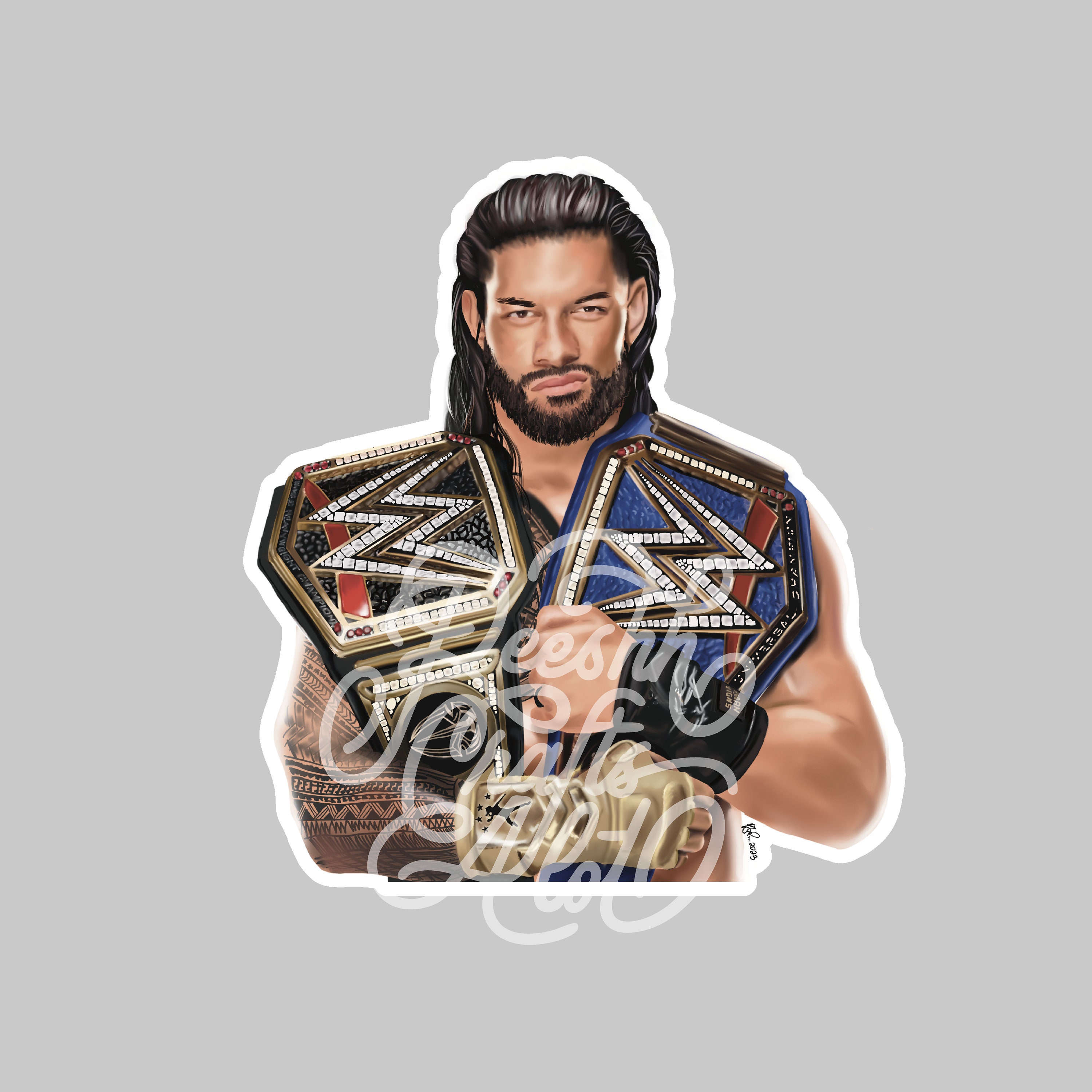 Roman Reigns Waterproof Sticker- WWE - Etsy