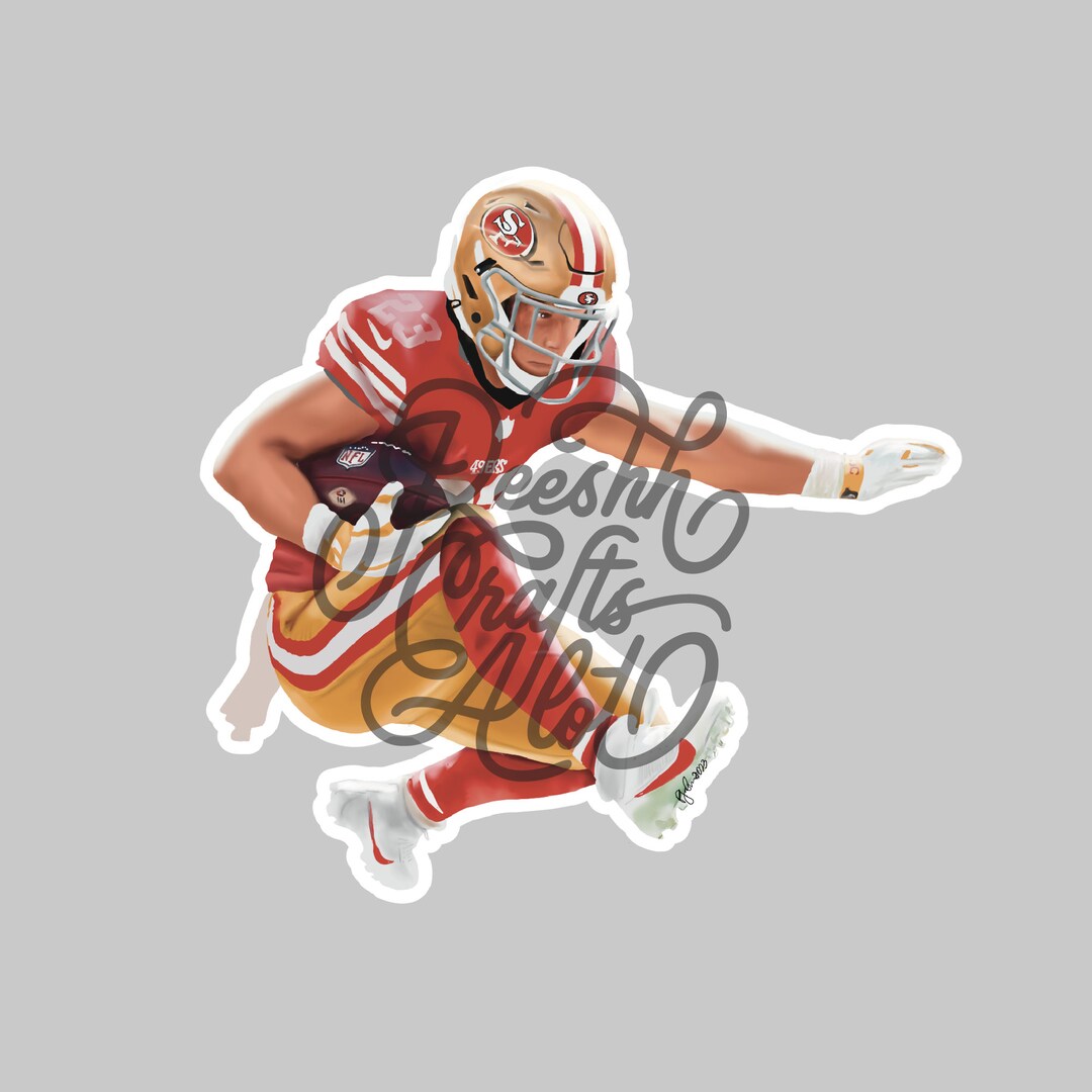 Christian Mccaffrey Jump Waterproof Sticker - San Francisco 49ers - Etsy