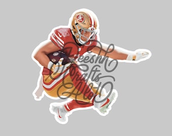 Deebo Samuel Griddy Glossy Sticker 3, Water Resistant Laptop and Phone ...