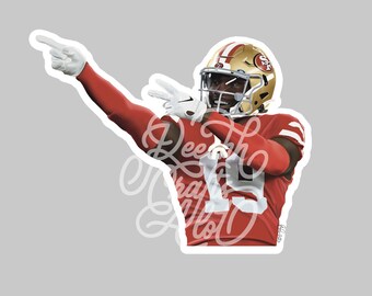 Deebo Samuel Griddy Glossy Sticker 3, Water Resistant Laptop and Phone ...