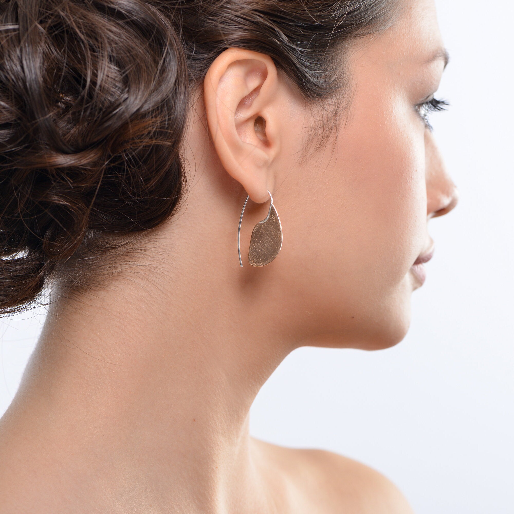 Small Sterling Silver Modern Ulu Earrings royal Worthy - Etsy Canada