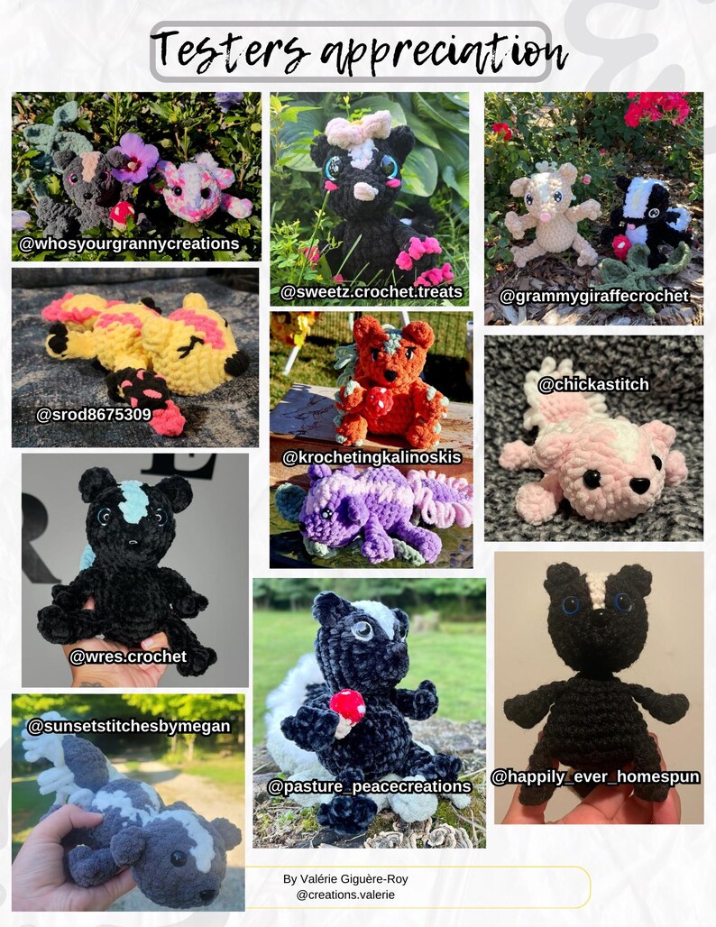 Skunk Crochet Pattern - Including Both No Sew AND Sewing Patterns - Etsy