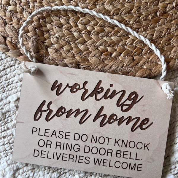 Work From Home Sign - Etsy