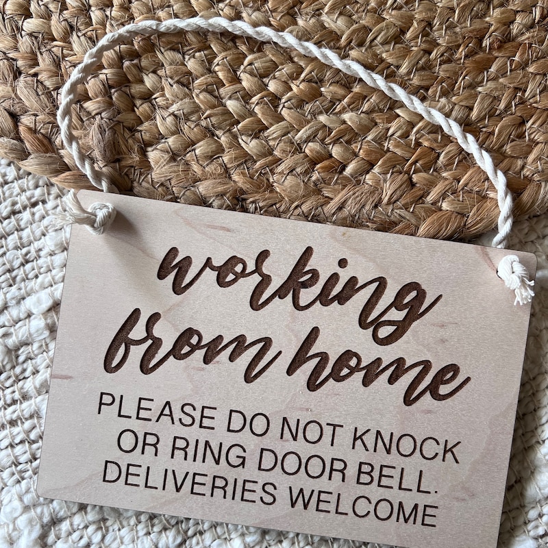 Work From Home Sign - Etsy