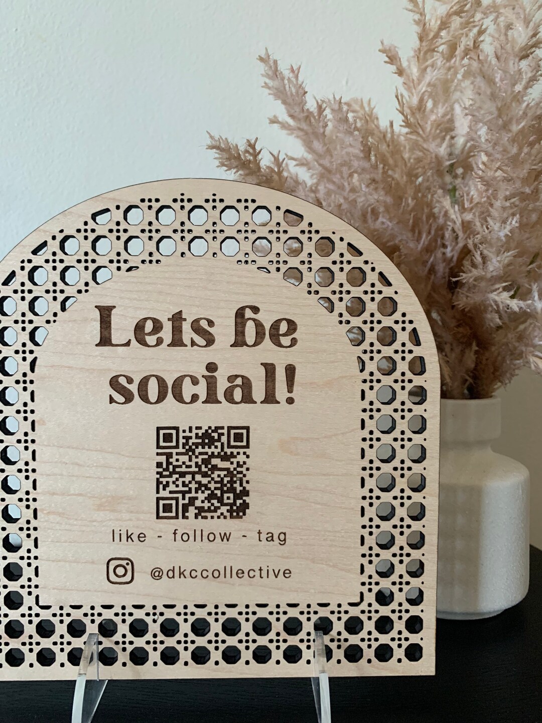 Lets Get Social, Social Media Sign, Small Business Social Media Sign ...