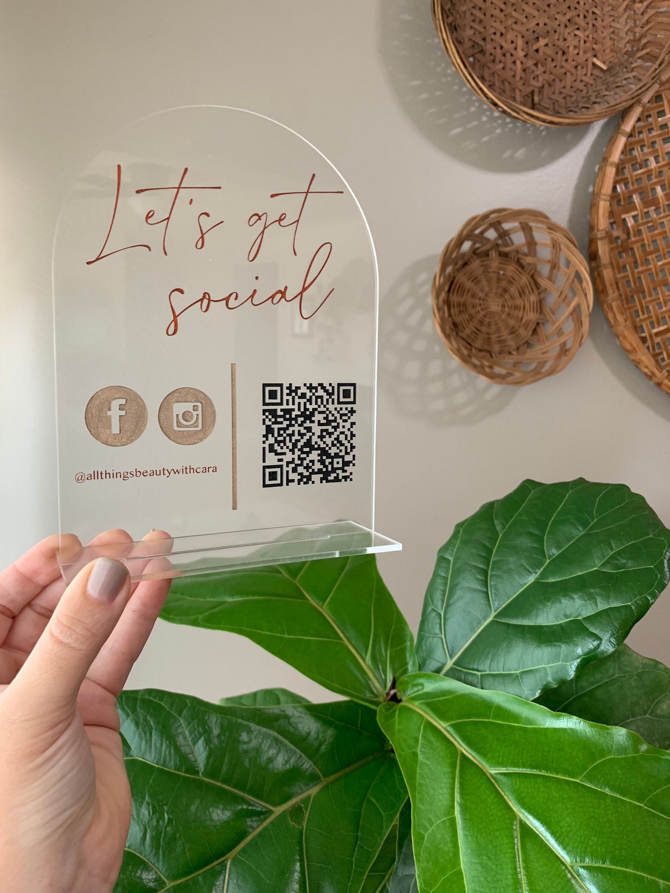 Lets Get Social Sign Social Media Sign - Etsy