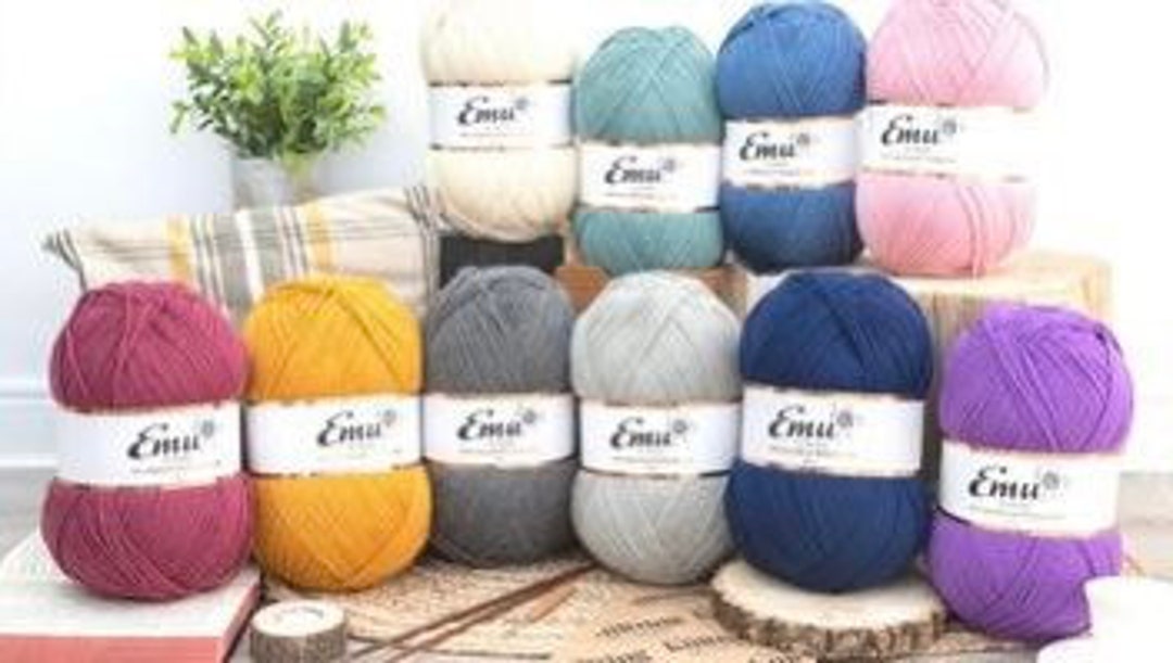 Emu Classic Aran With Wool Yarn, 400g, Knitting, Crochet - Etsy