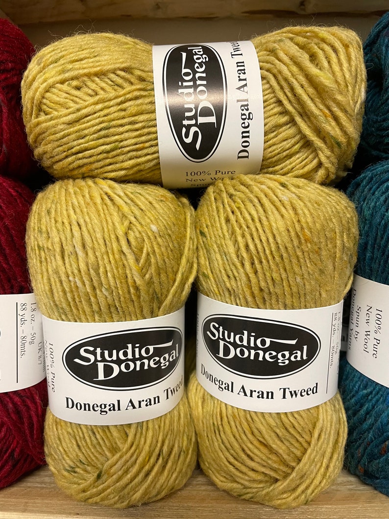 Studio Donegal, Donegal Aran Tweed, Aran, Worsted, 50g, Irish Yarn Wool ...