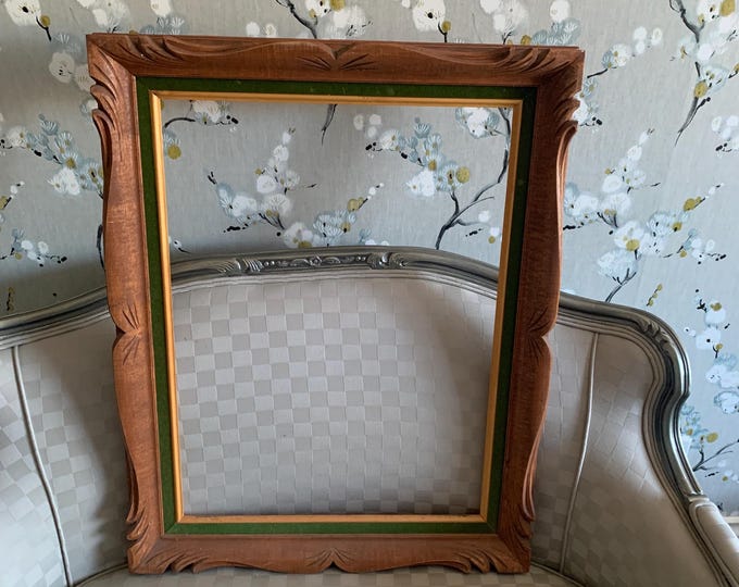 Vintage Picture Frame, Vintage Wood Frame, Farmhouse, Shabby Chic Frame ...