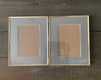 5 X 7 Double Frame Vintage Metal Folding Picture Frame Rectangle ...
