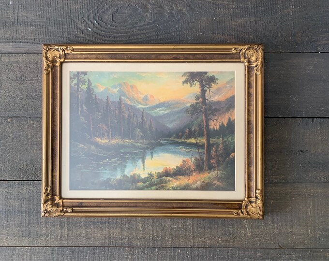 Antique Thomas Moran Lithography, Print, 1898, Framed, Framing Glass ...