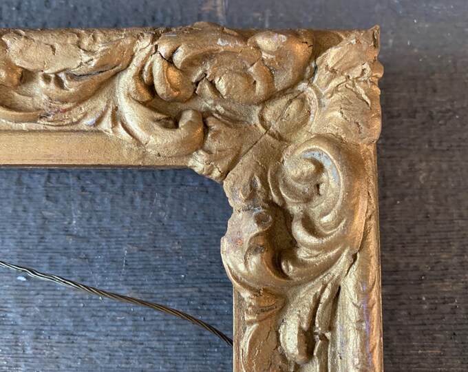 Vintage Gold Wood Frame, Farmhouse, Shabby Chic Frame, Antique Picture ...