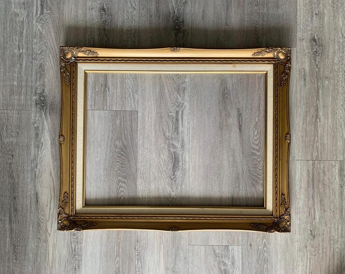 Vintage Gold Wood Frame, Large Empty Ornate Frame, 18 X 24 - Etsy