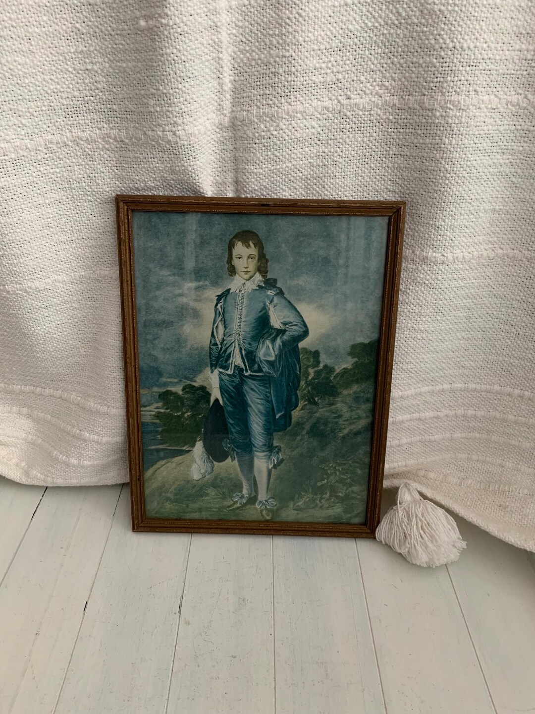 Vintage Wood Framed Blue Boy Print, Thomas Gainsborough, Vintage Wall ...
