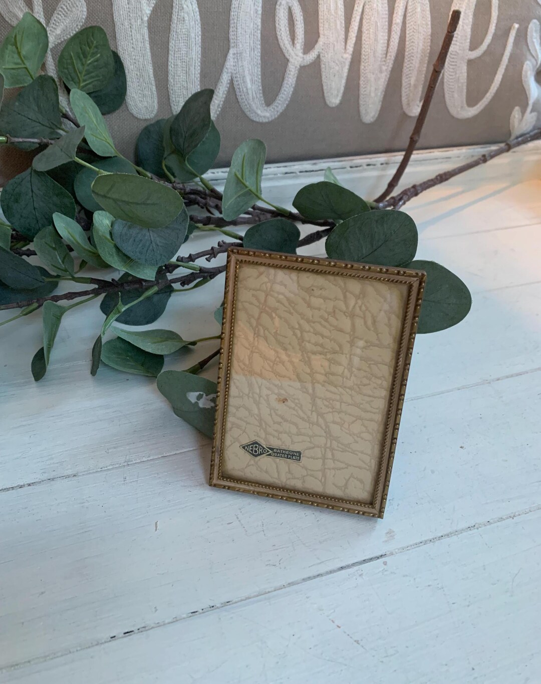 Small Metal Picture Frame Concave Glass Denmark Danish Scandinavian ...