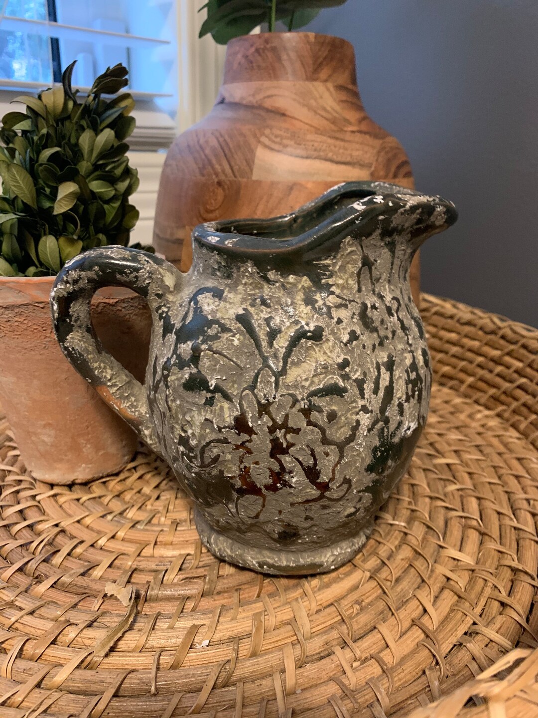 Handcrafted Pottery Jug, Farmhouse Decor, Farmhouse Jug, Vase - Etsy