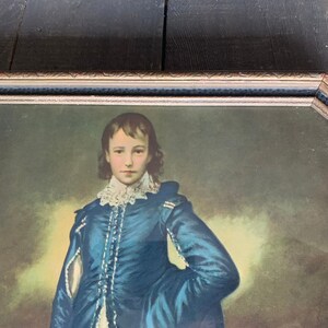 Large Vintage Wood Framed Blue Boy Print, Thomas Gainsborough - Etsy